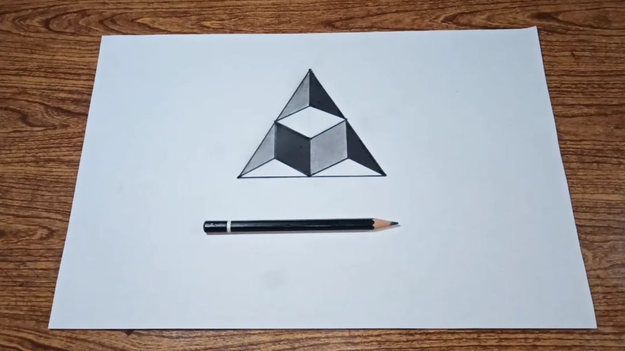 3d Trick Art On Paper Easy Optical Illusion Cube Youtube