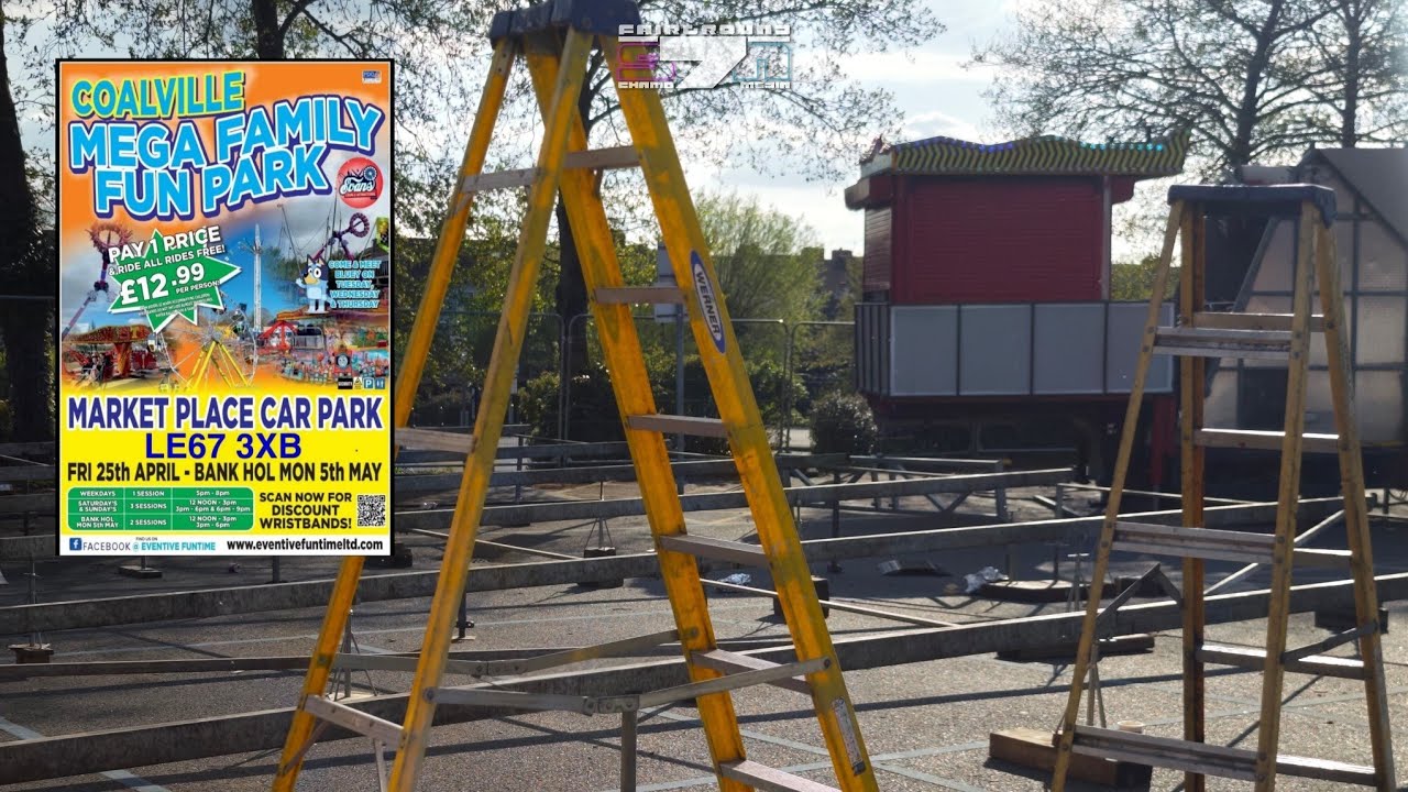 Coalville Mayday Funfair 25 Build up. Eventive Funtime. - YouTube