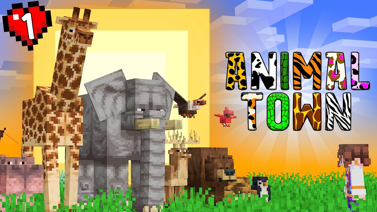 Collecting Modded Minecraft Animals to Build An Animal Town! - YouTube