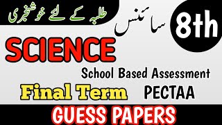 Class 8 Mathematics Annual Term Guess Paper School Based Assessment ...