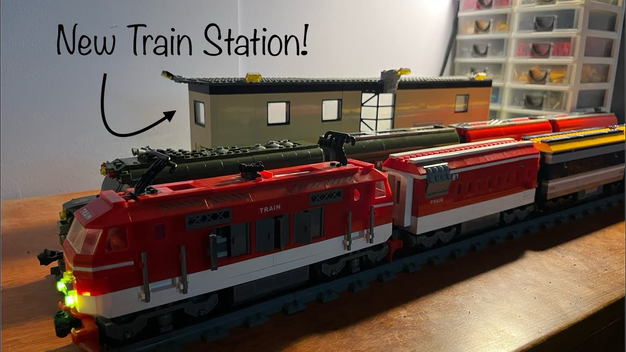 My BRAND NEW Custom LEGO Train Station! - YouTube