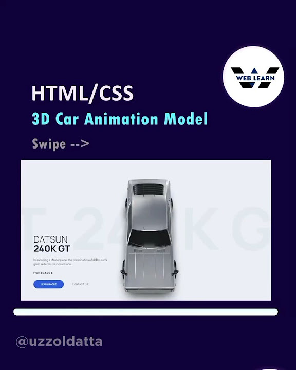 3D animation using html css #html #css #javascript - YouTube
