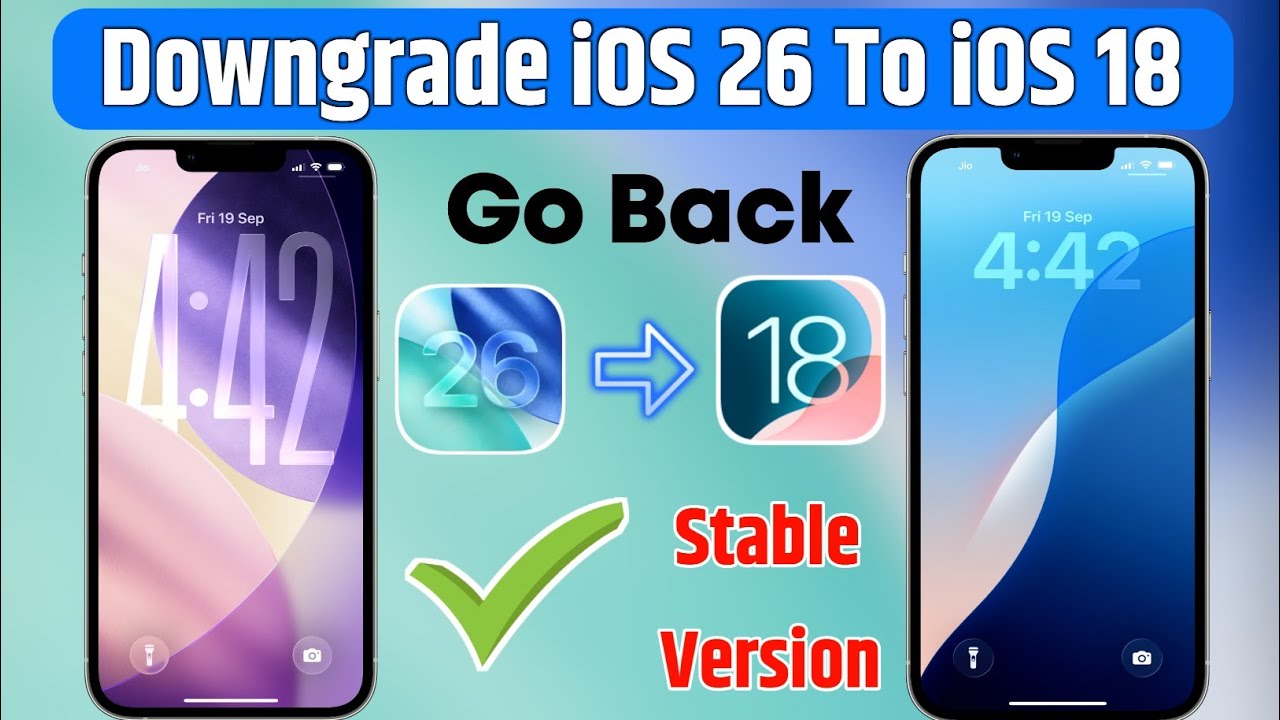 how to downgrade ios 26 to 18 | how to go back ios 26 to 18 | iOS 26 ...