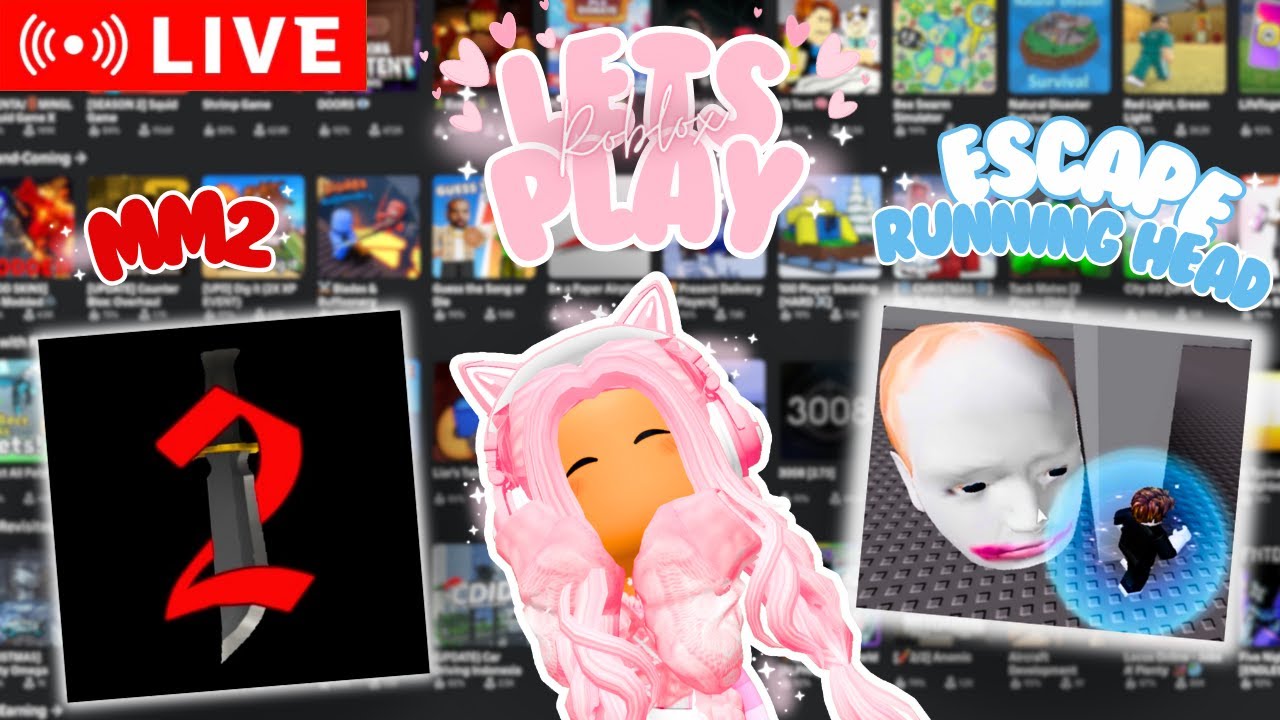 🔴 LIVE | MM2 + ESCAPE RUNNING HEAD | BloxiKoa - YouTube