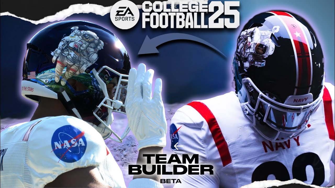 HOW TO PUT NAVY's NASA UNIFORM in CFB 25‼️ using TeamBuilder and ...