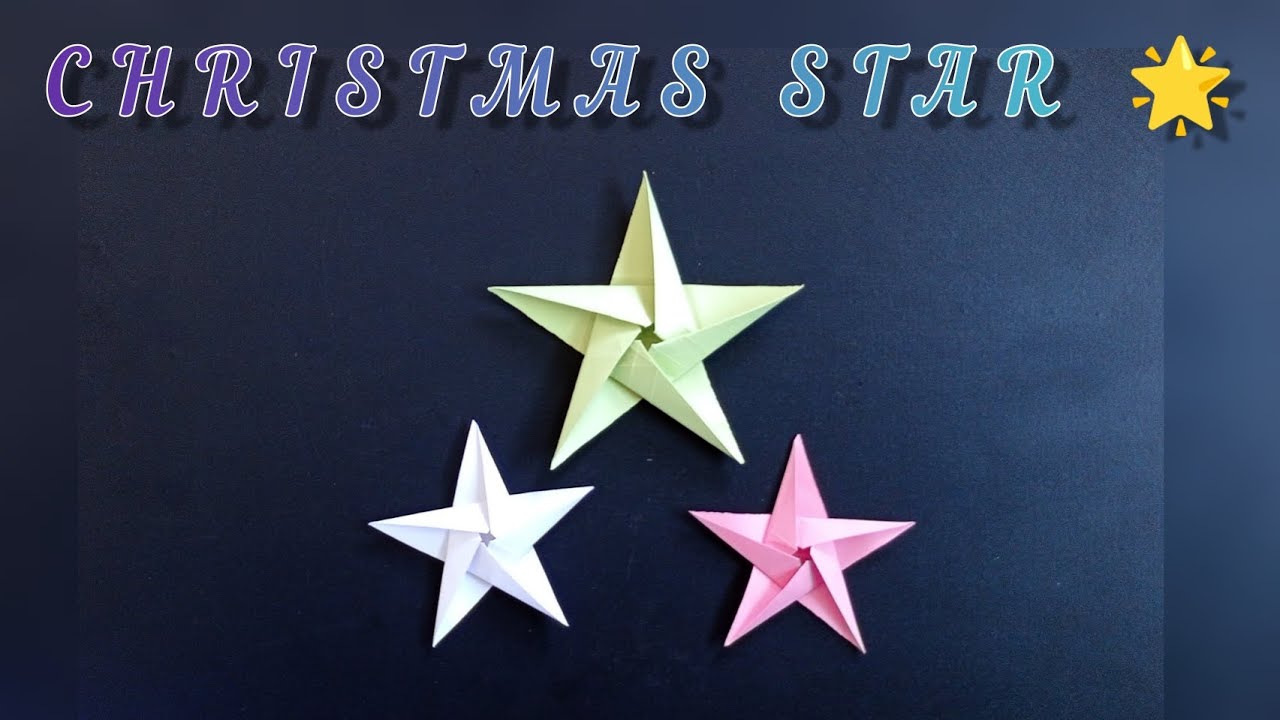 Origami Christmas Star making| Easy Christmas Star | Easy Paper crafts ...