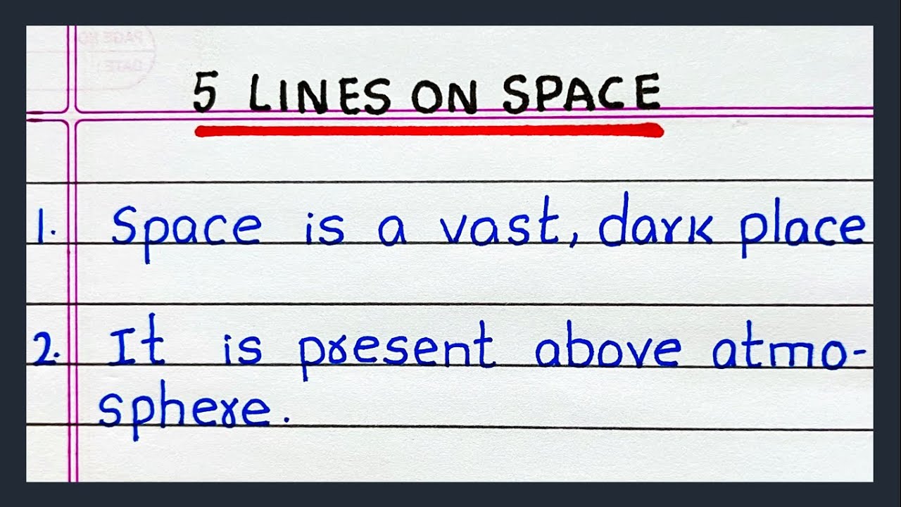 Few Lines about Space | 5 Lines on Space - YouTube