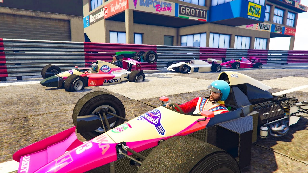 13-Player Open Wheel F1 Race - GTA V Online Funny Moments | JeromeACE ...