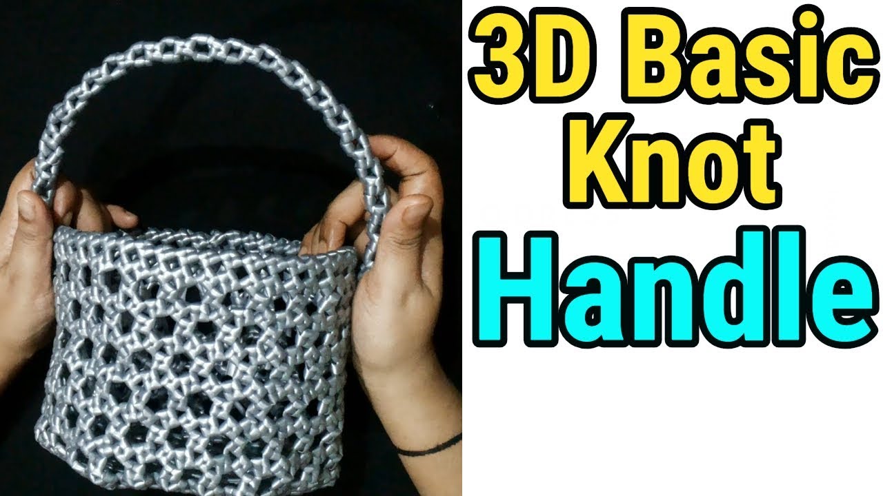 Tamil-3D Basic knot handle for Plastic wire Koodai | Handle weaving ...