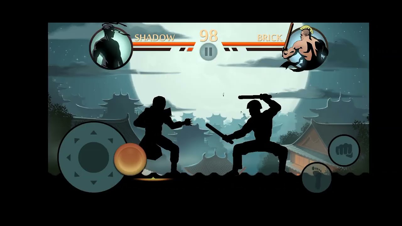 shadow fight 2 ( shadow vs bodyguard Brick ) - YouTube