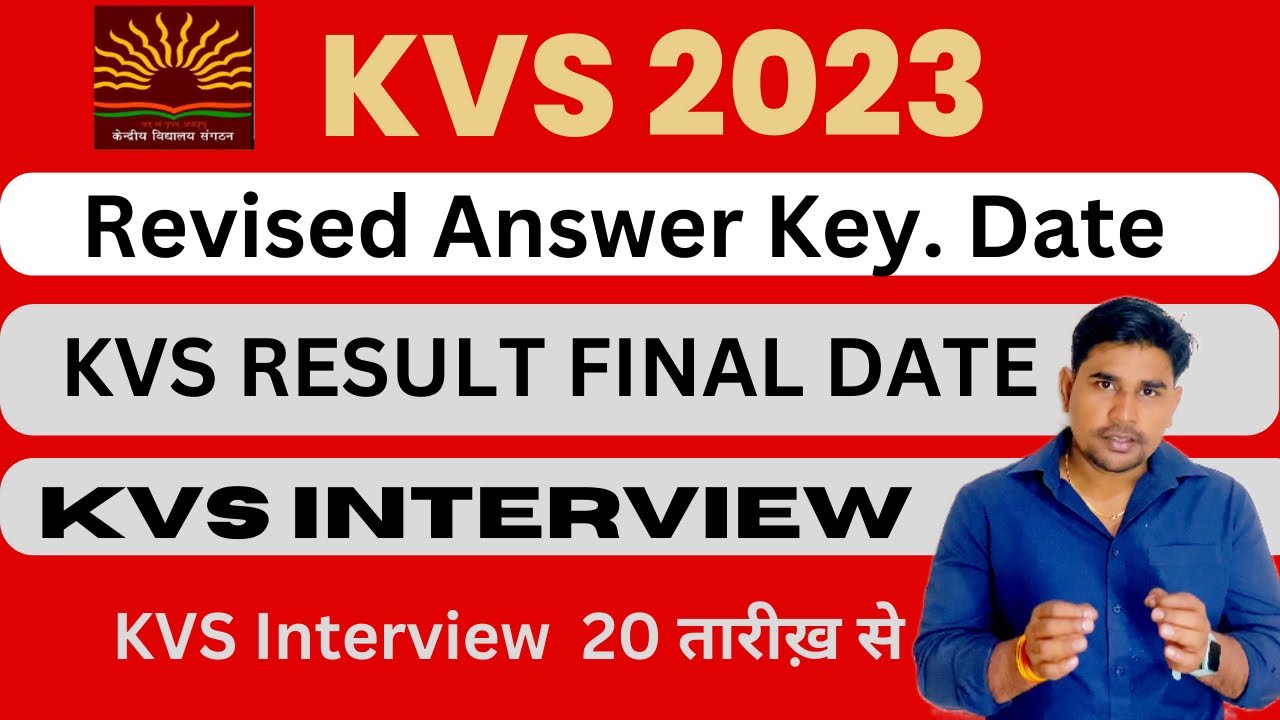 KVS RESULT? KVS FINAL CUT OFF 2023 ? KVS REVISED ANSWER KEY AND RESULT ...