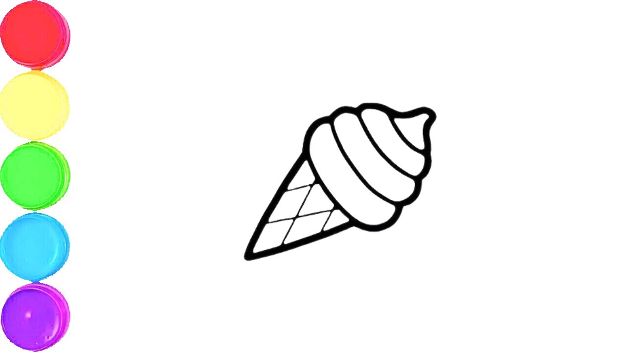 How to draw Ice cream Cone- in easy steps for beginners # ...