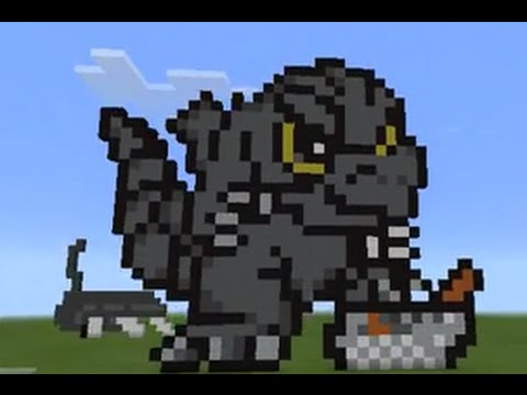 8bit Godzilla pixel art! - YouTube
