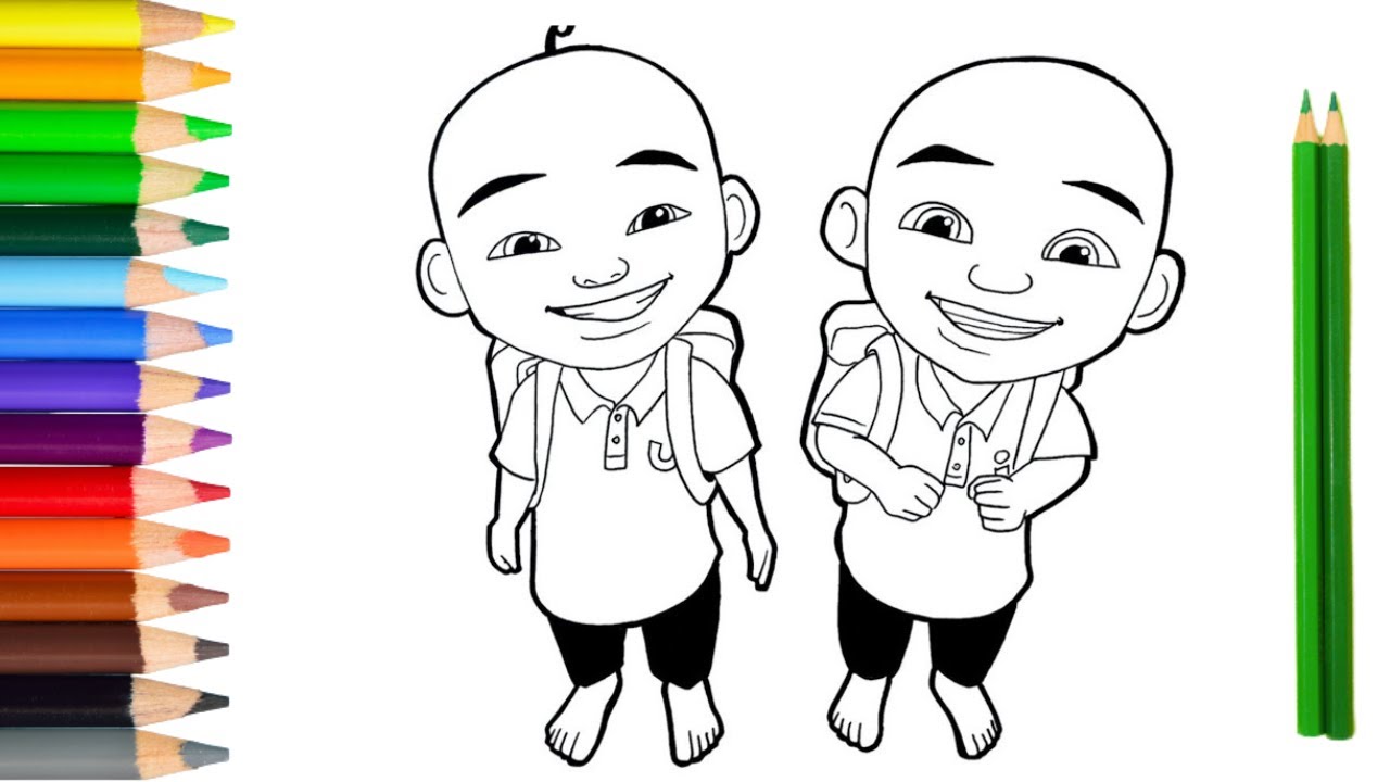 UPIN DAN IPIN BERANGKAT KE SEKOLAH | MEWARNAI UPIN DAN IPIN BERANGKAT ...