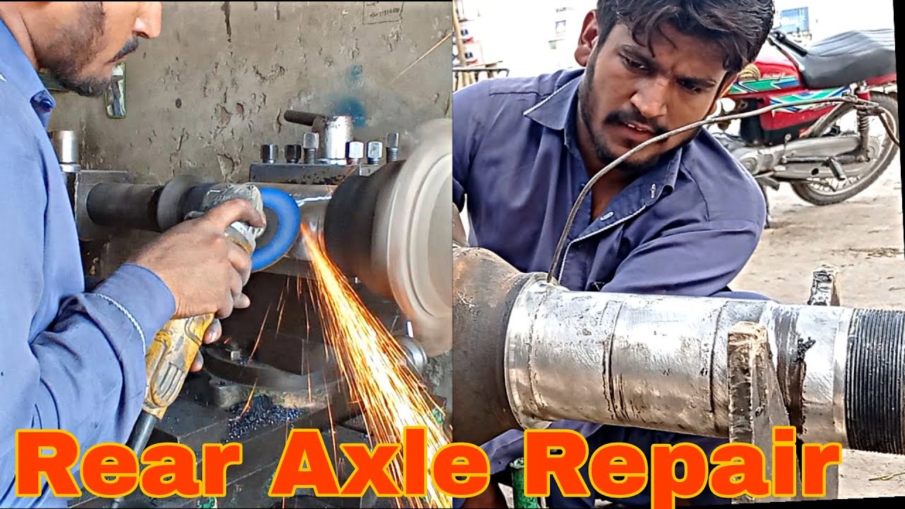 How to Repair Rear Axle || Broken Rear Axle Repair || Complete Process ...