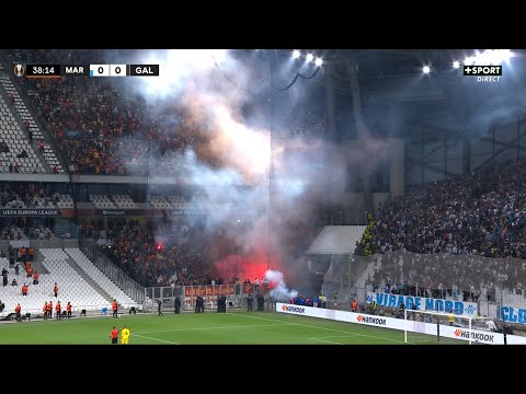 OM-Galatasaray • La séquence COMPLÈTE du CHAOS entre supporters au Vélodrome ! • HD