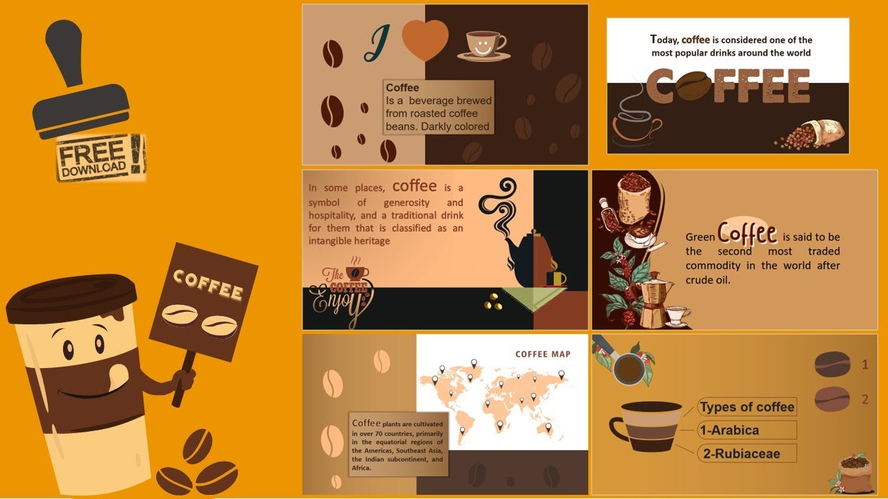 coffee Theme PowerPoint Presentation 2024| FREE TEMPLATE cool ...