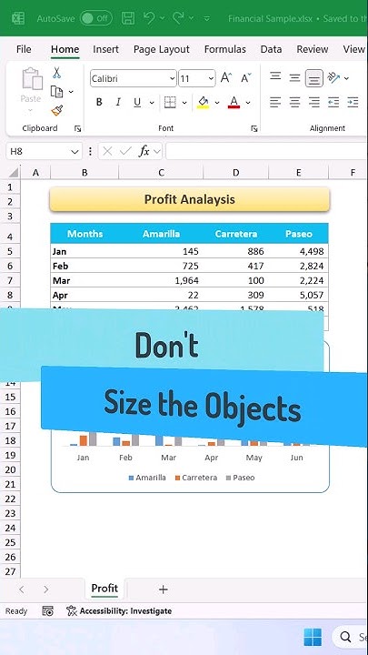 Excel - Don't let objects to resize based on Columns and Rows size #shorts #youtubeshorts - YouTube
