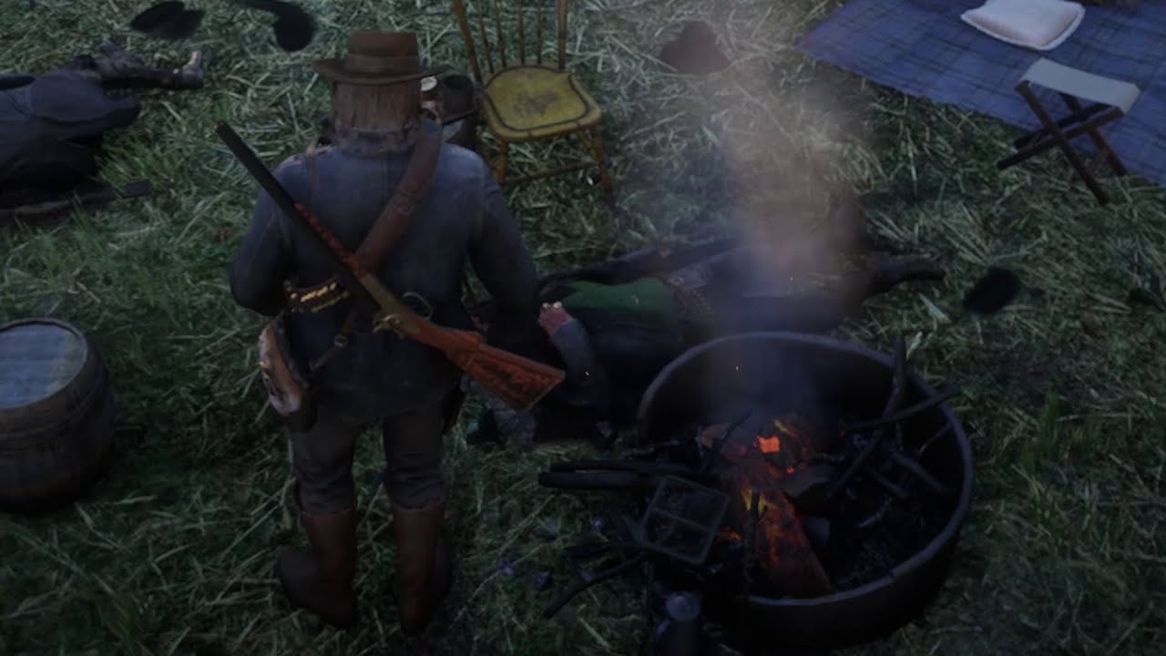 Full grown man is reminded that stoves are indeed hot - Red Dead ...