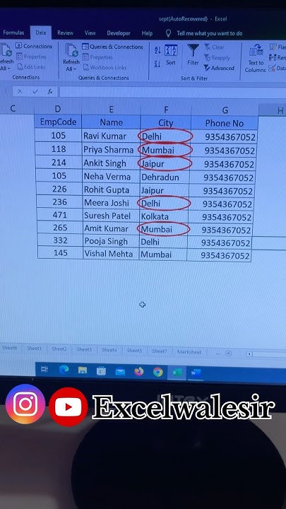 Circle invalid Data | Data Validation #excel #excelwalesir #exceltricks #exceltips # ...