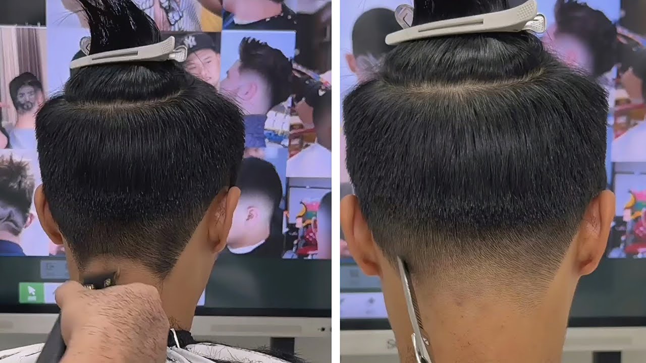 How to cut hair taper on neck taper fade - YouTube