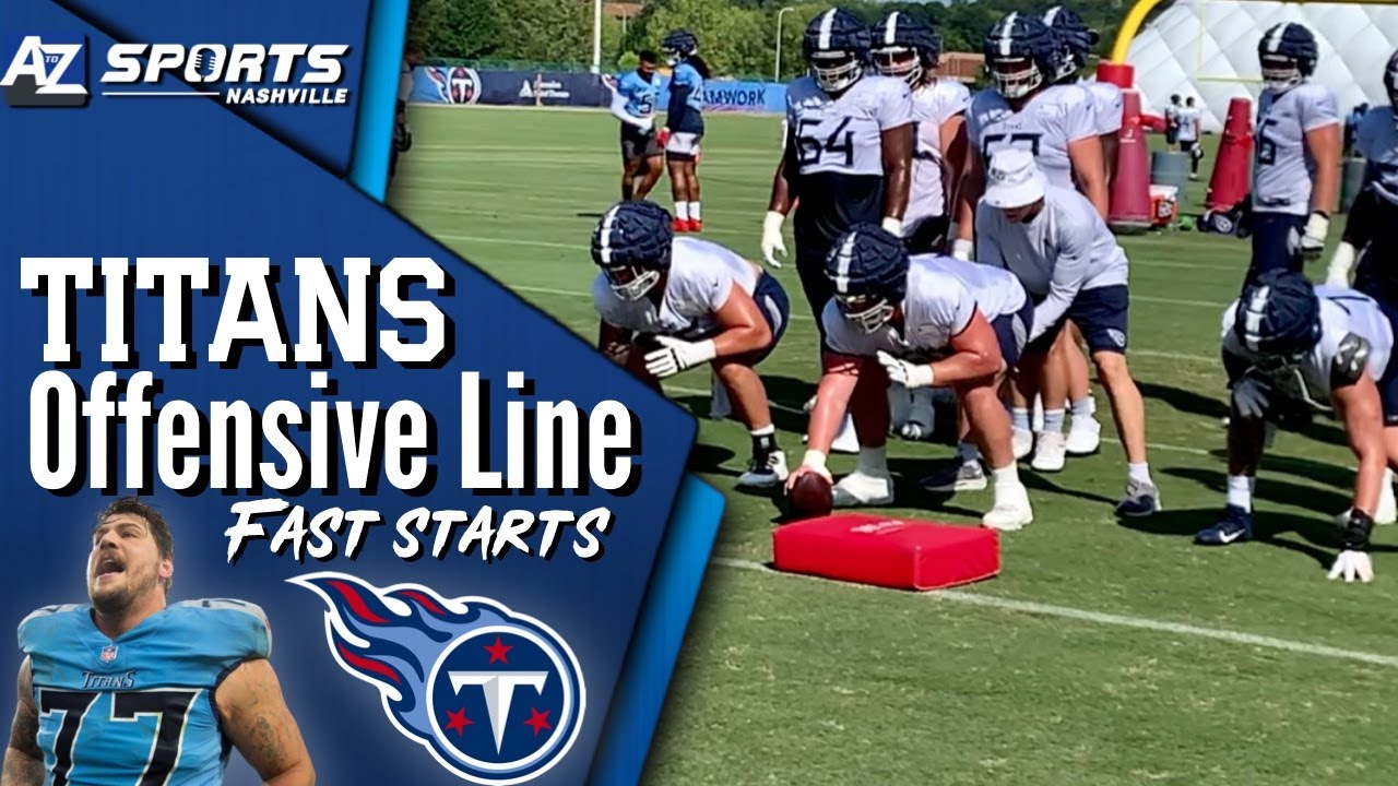 Taylor Lewan, Titans OL Work on Combo Blocks and Fast Starts - YouTube
