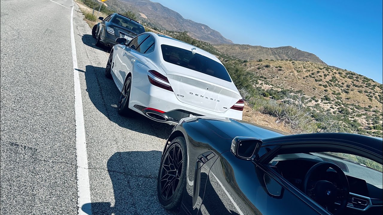 C63 AMG, M4 Competition and G70. Sunday-funday in the canyons. - YouTube