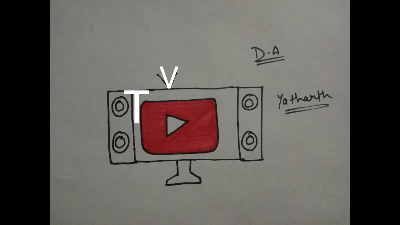 Turning words TV into a tv|Drawing Awesome - YouTube