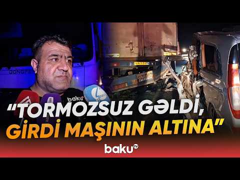 Lənkəranda faciəvi qəza | Mikroavtobus yük avtomobili ilə toqquşdu - Baku TV