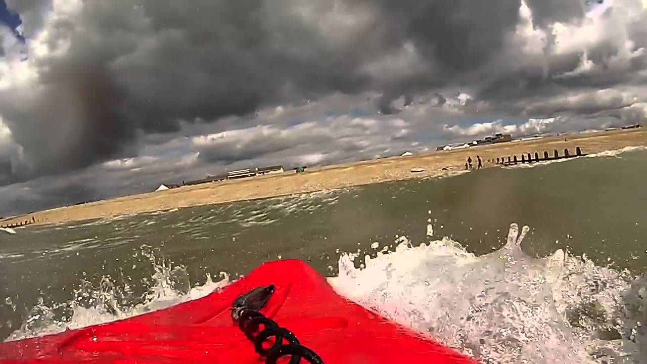 Kayaking the Surf - Shoreham-by-sea - YouTube