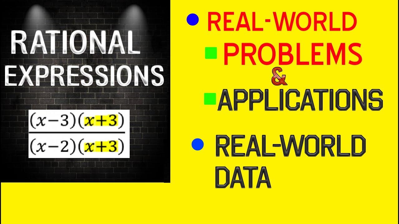 Real World Applications of Rational Expressions - YouTube