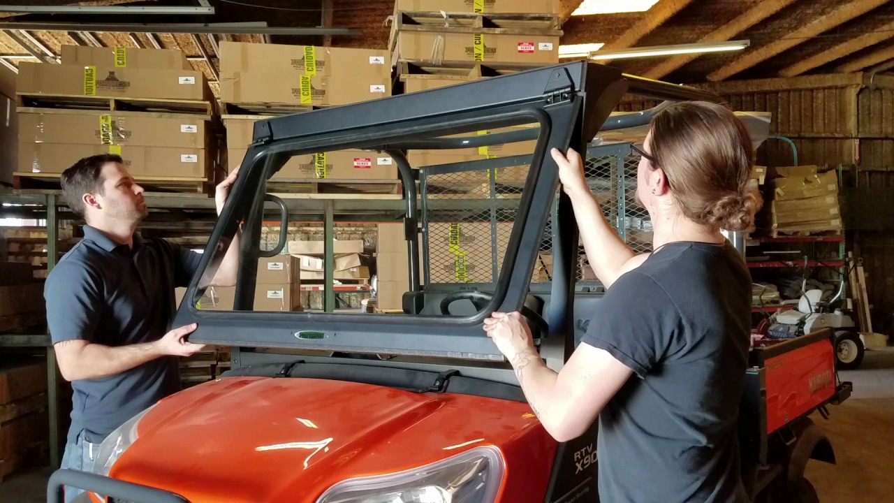 Fortress Lo Pro Kubota Tip Out Windshield and Lo Pro Top Installation ...