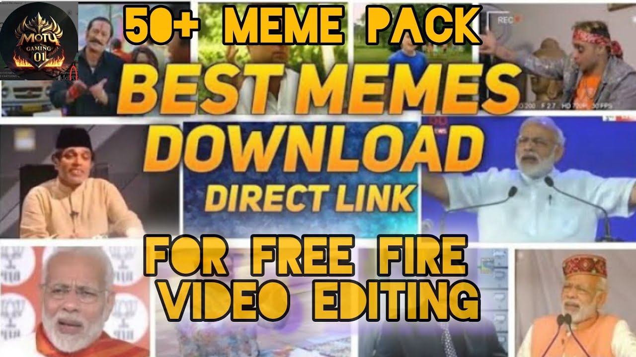 50 + MEME PACK FOR FREE 😍 || FOR FREEFIRE EDITING | PART 1 . #freefire ...