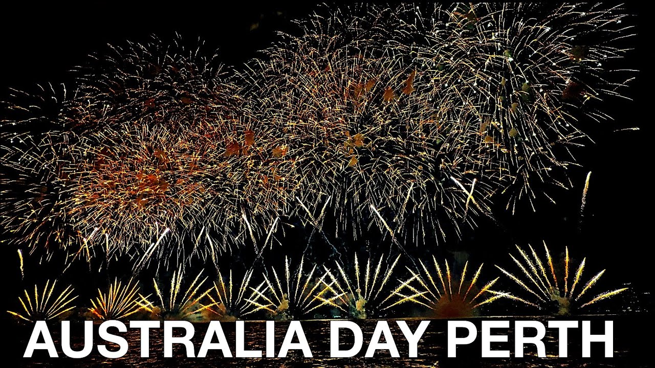 Australia Day Perth Drone & Fireworks Show - YouTube