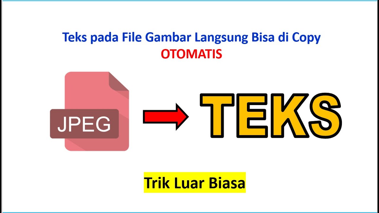 Cara Copy Teks dari File Gambar - YouTube