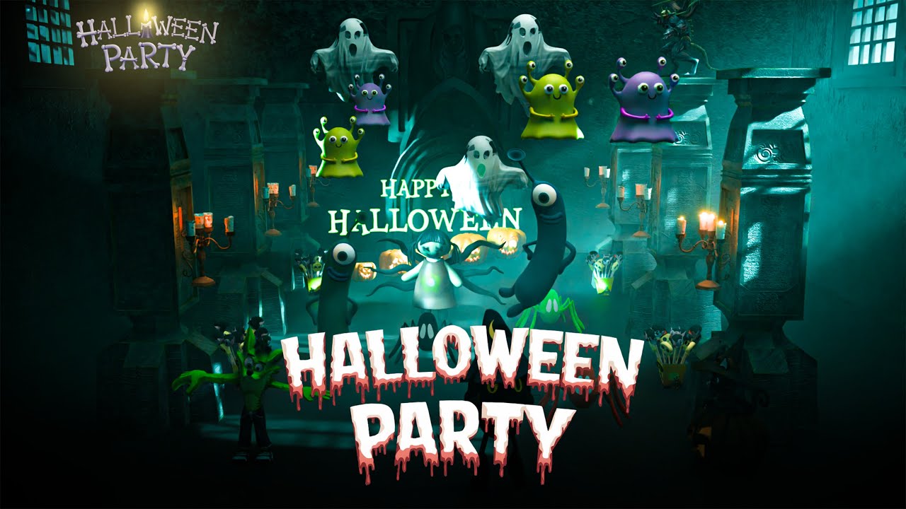 🎃👻Cute Horror Cartoons Party Fun for Kids! Ghosts, Monsters, and More ...