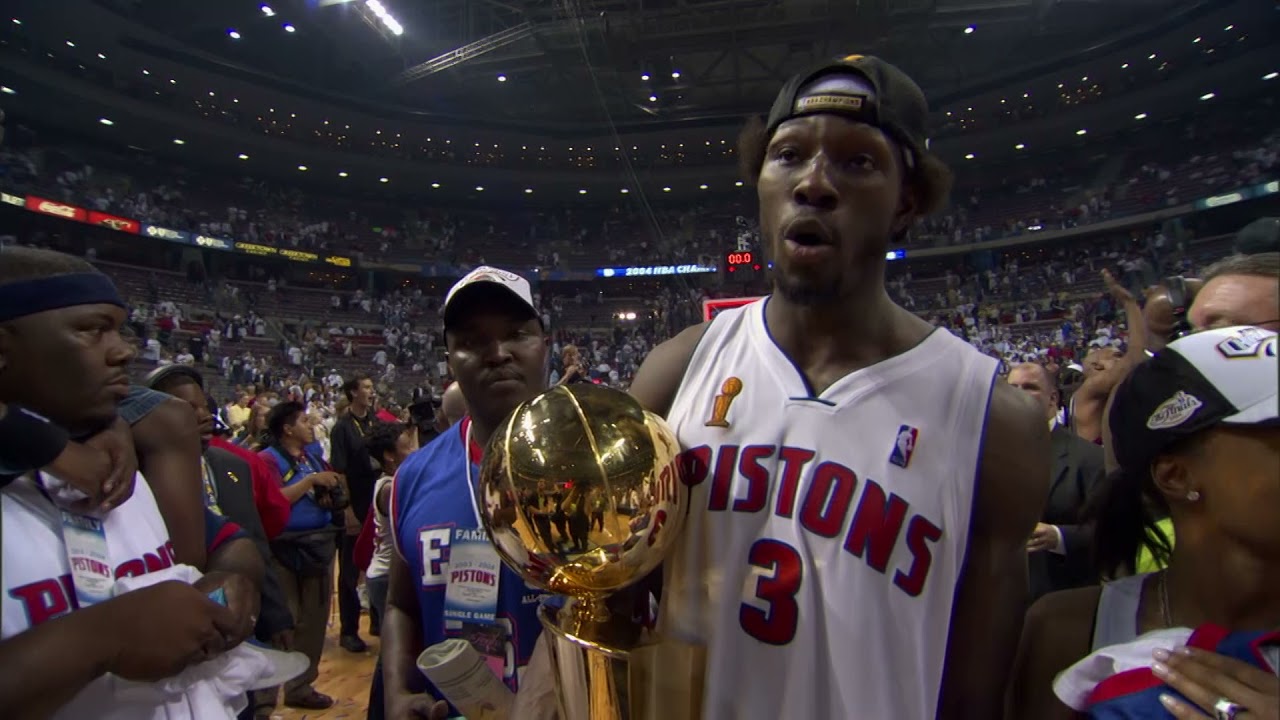Throwback Element: Ben Wallace On-Court Sound After Winning 2004 NBA ...