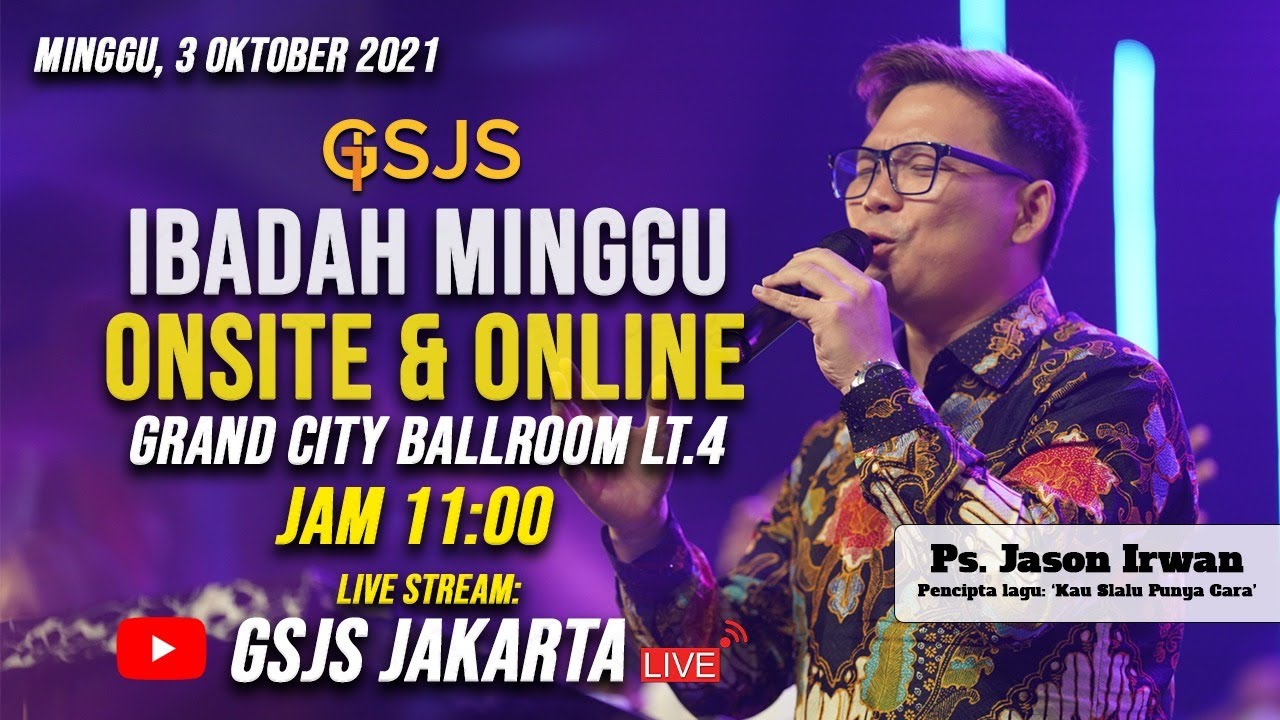 Ibadah Online Gereja Satu Jam Saja bersama Ps Jason Irwan (Jam 11:00 ...