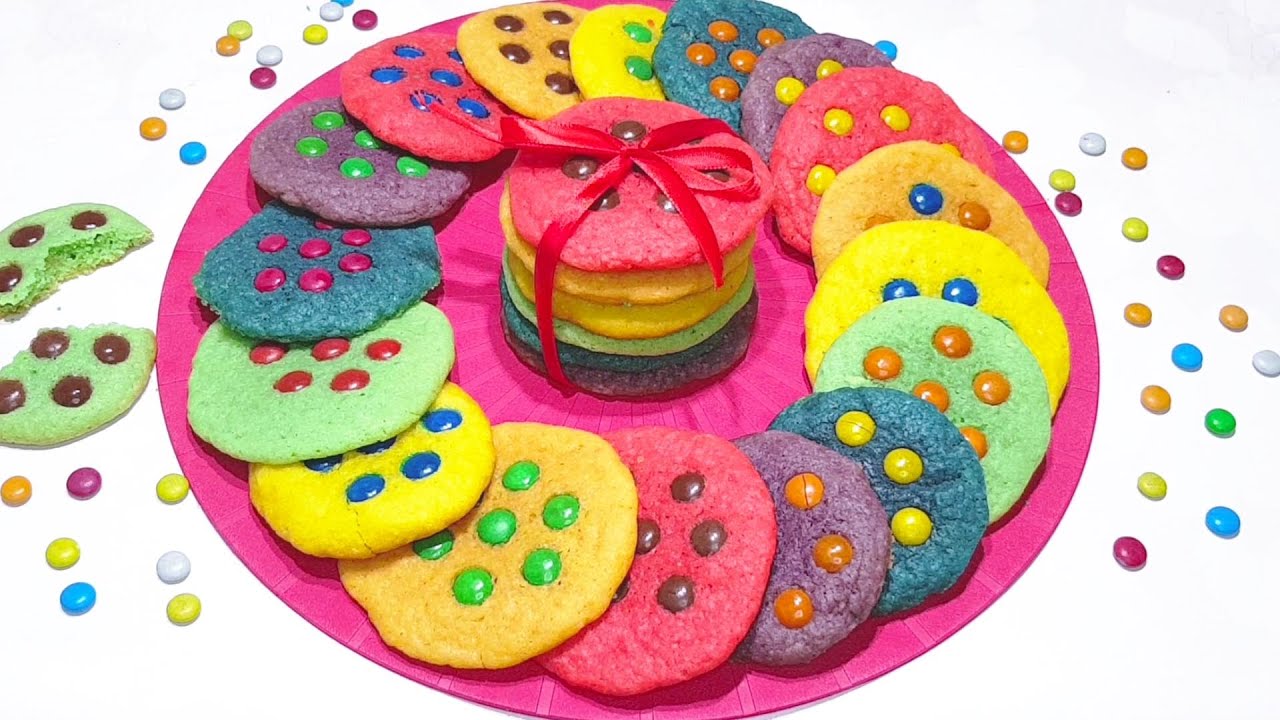 How To Make Colourful Cookies - YouTube