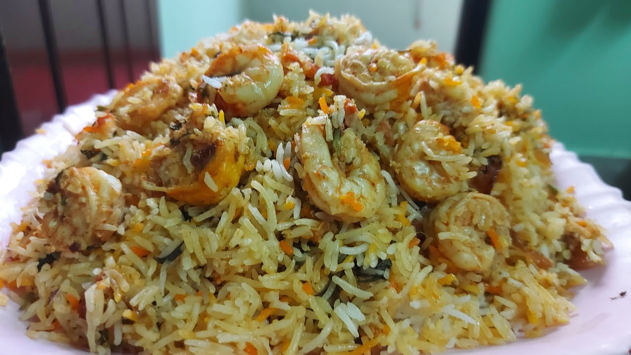 Restaurant Style Prawn Biryani || Jhinga Biryani || Prawn Biryani ...