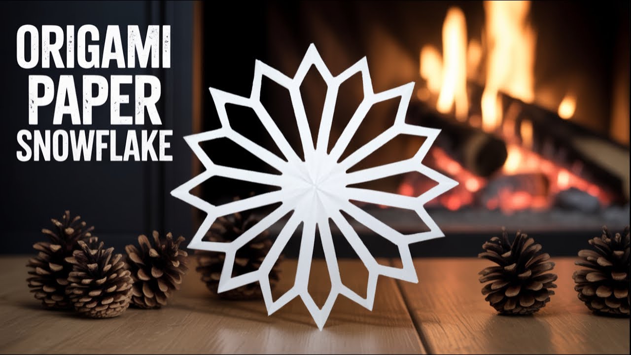 How To Make Origami Paper Snowflake | Easy Winter & Christmas ...