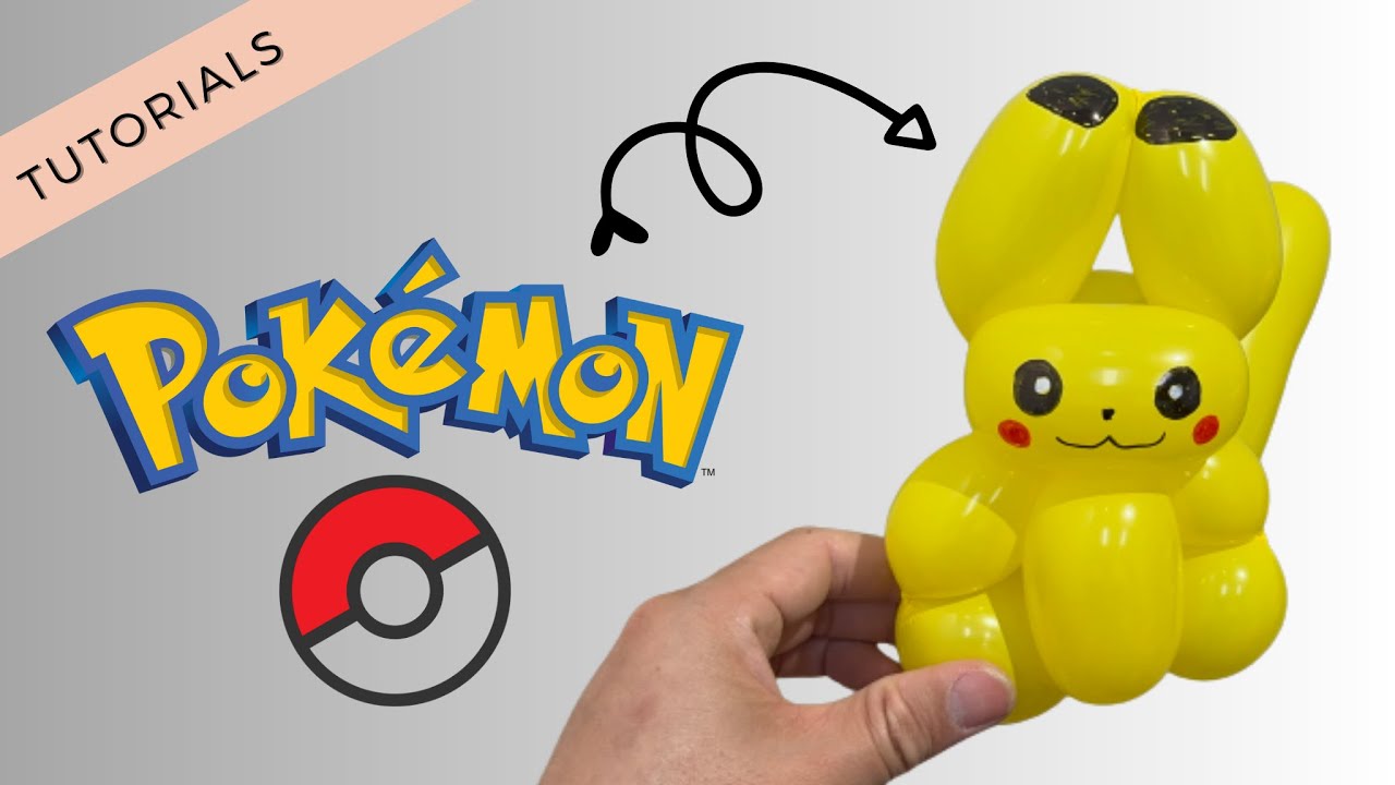 How to make Pokémon Pikachu Balloon Twisting Tutorials 寶可夢皮卡丘扭氣球教學 ...