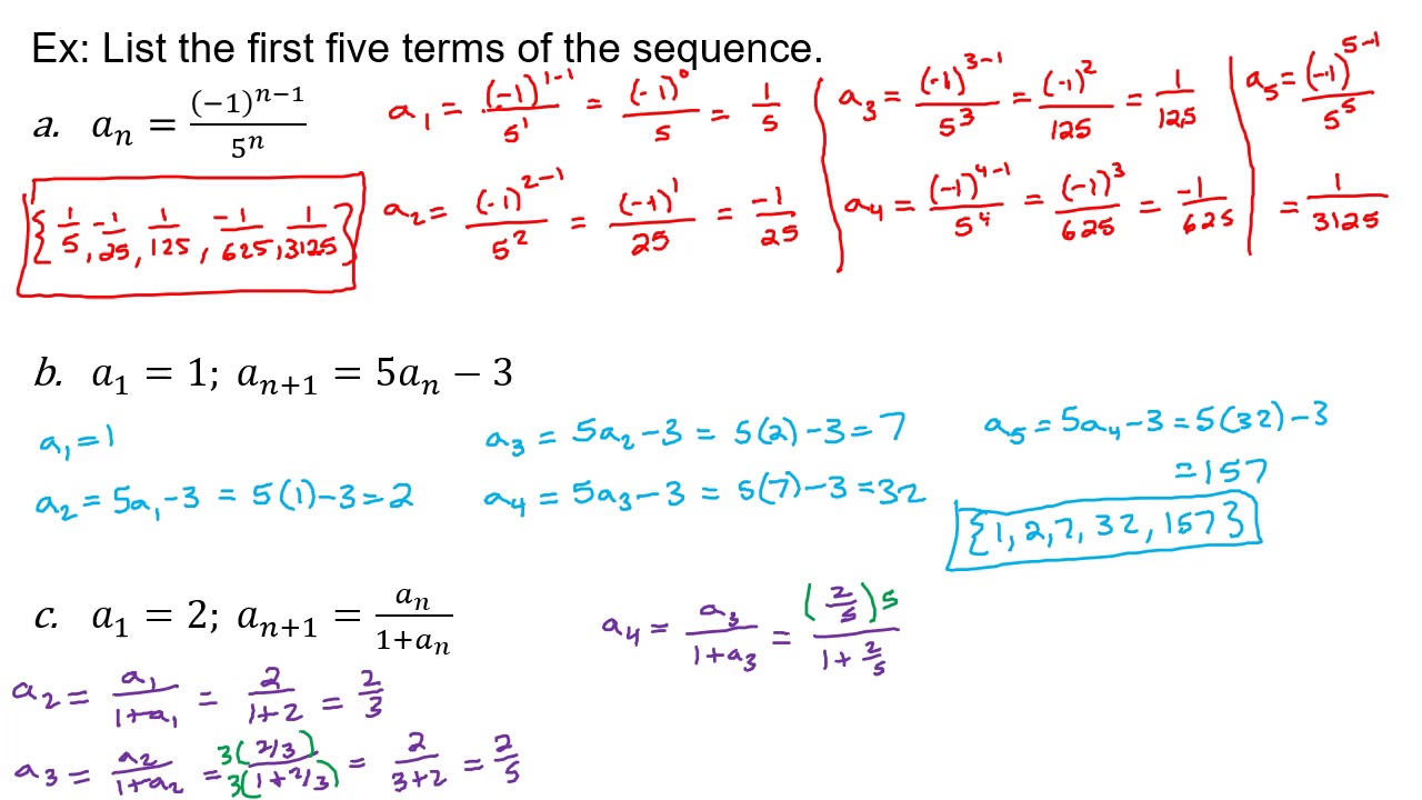 Sec 11 1 Sequences - YouTube