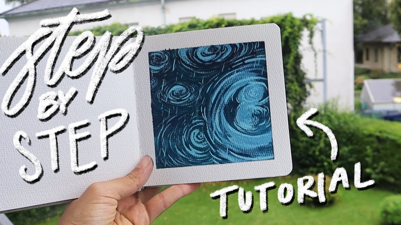 How to paint a rain puddle | a rainy paint with me 🍃🌧️ embrace change ...