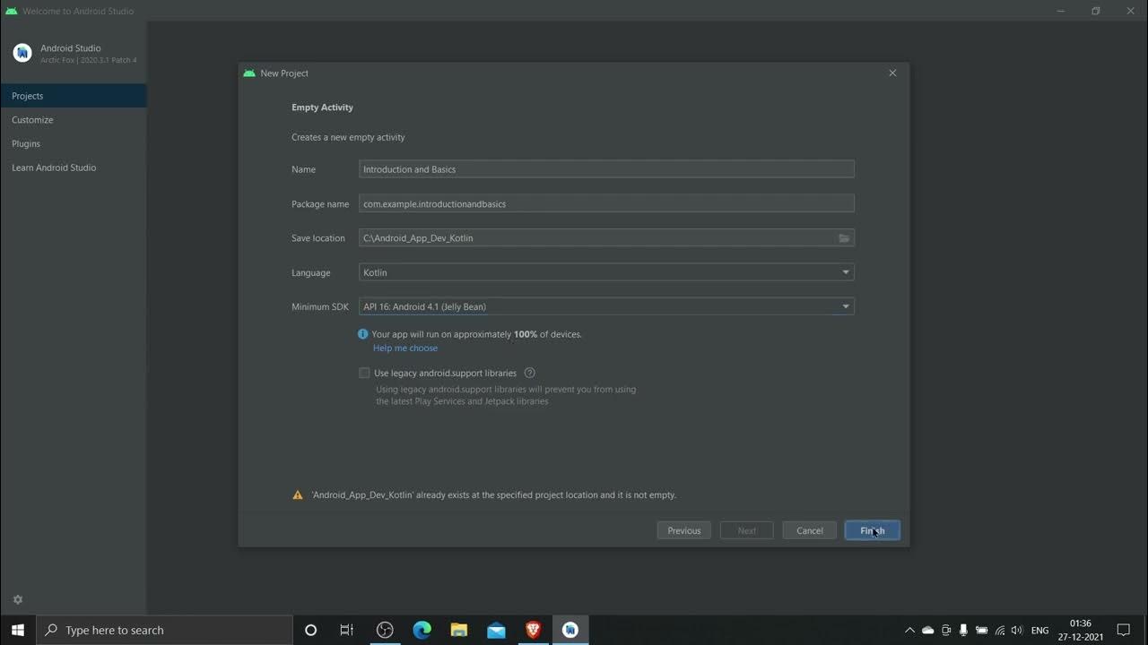 Android app create your own application with practical knowledge of Android Studio Part-1 - YouTube