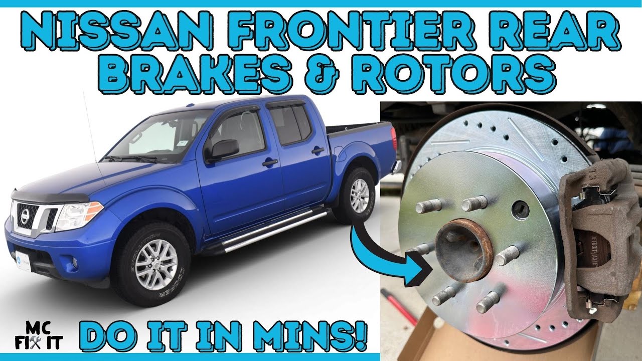 How to Replace REAR Brake Pads & Rotors on a Nissan Frontier 2005 ...