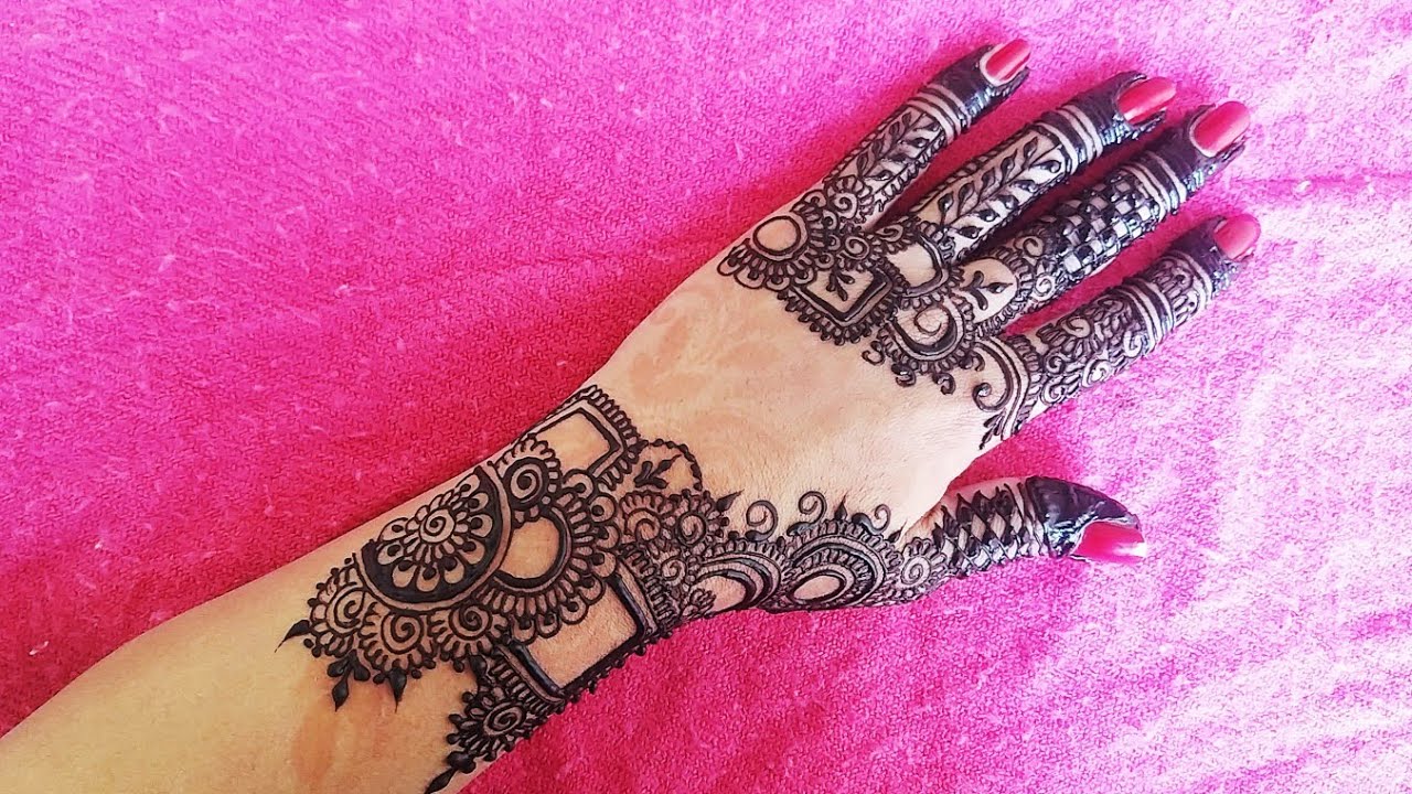 Full hand Mehndi design for back side ||Mehndi ka design ||mehandi ...