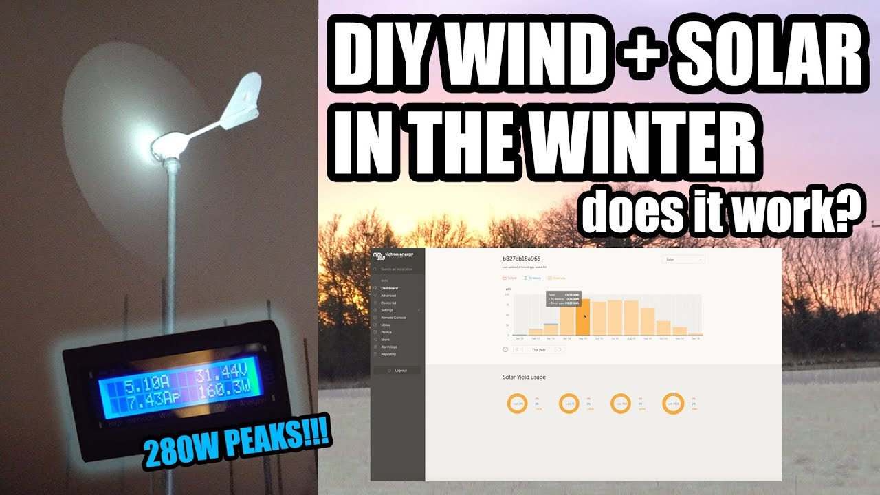 DIY WIND + SOLAR SYSTEM | HOW WELL DOES IT WORK IN THE WINTER!!?? - YouTube