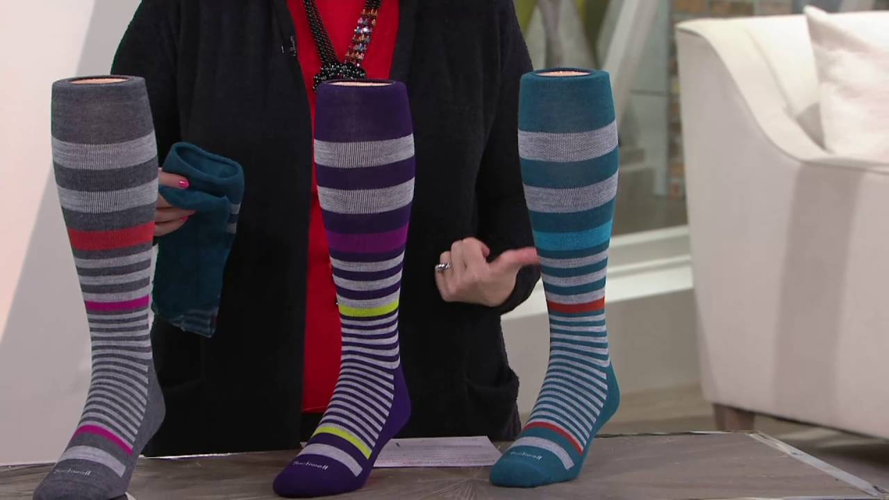 Sockwell Orbital Graduated Compression Socks Two Pack on QVC - YouTube