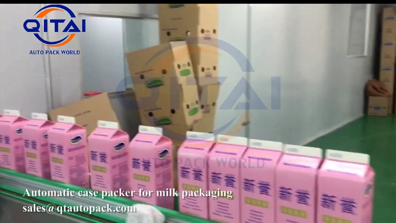 Milk pick and place automatic case packer machine/carton erector/case ...